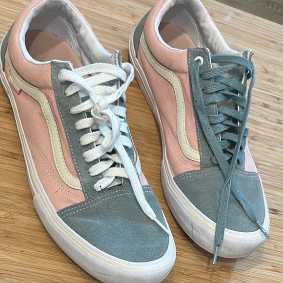 Vans | Shoes | Vans Pink And Blue Retro Sneakers | Poshmark